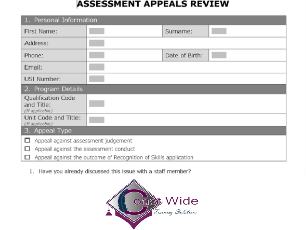 vetr - Assessment Appeals Review Form