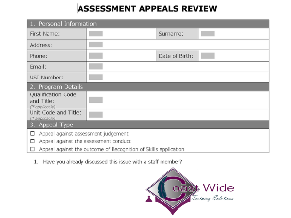 Assessment Appeals Review Form