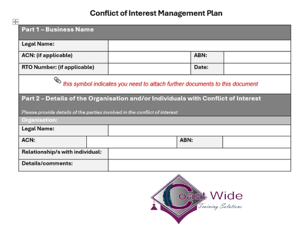 Conflict of Interest Management Plan Template