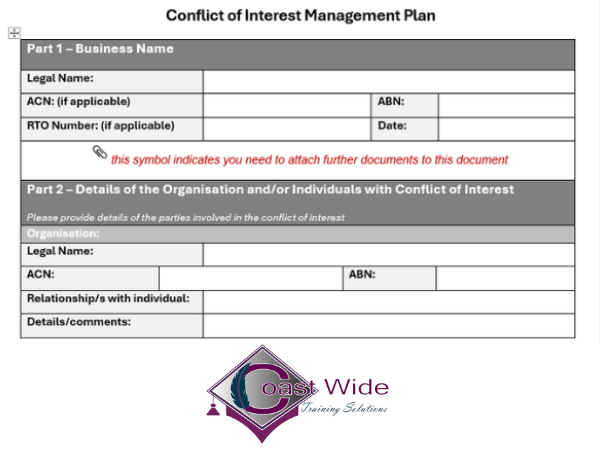 - Conflict of Interest Management Plan Template