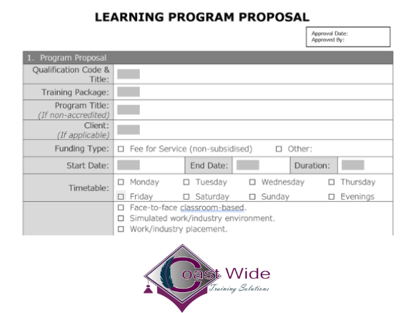 - Learning Program Proposal Form