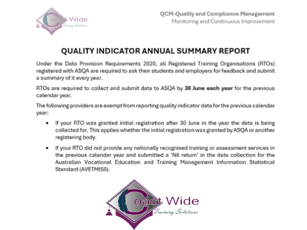vetr - Quality Indicator Annual Summary Form