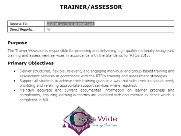 vetr - RTO Position Descriptions Templates