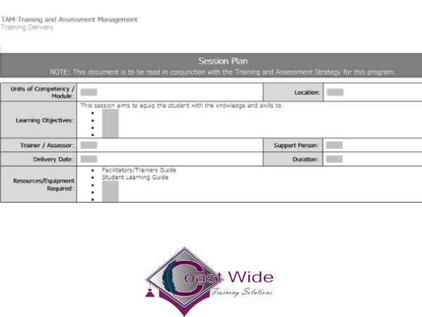 vetr - Session Plan Template