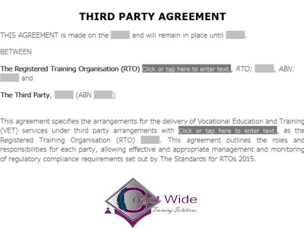 vetr - Third Party Agreement Template