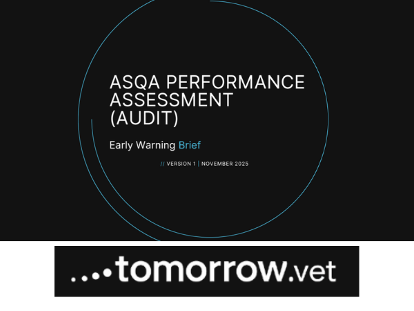 - ASQA Performance Assessment (Audit) Early Warning Brief